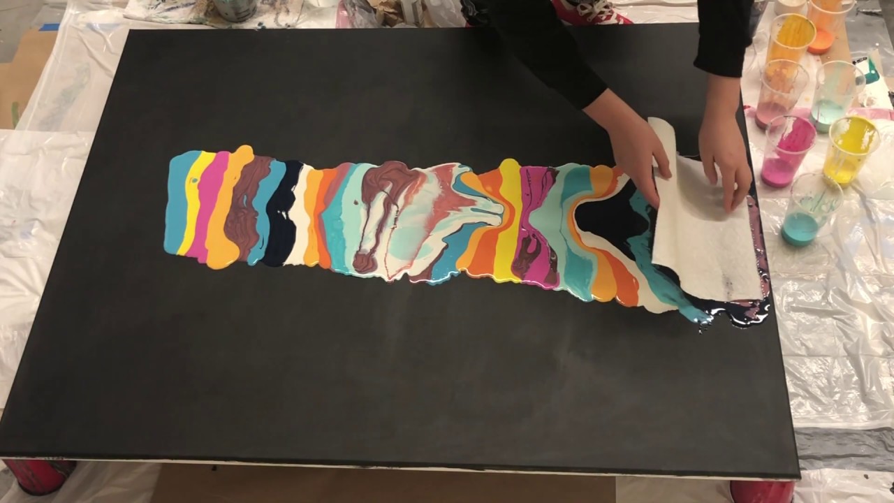 Acrylic Pour Swipe Method - YouTube