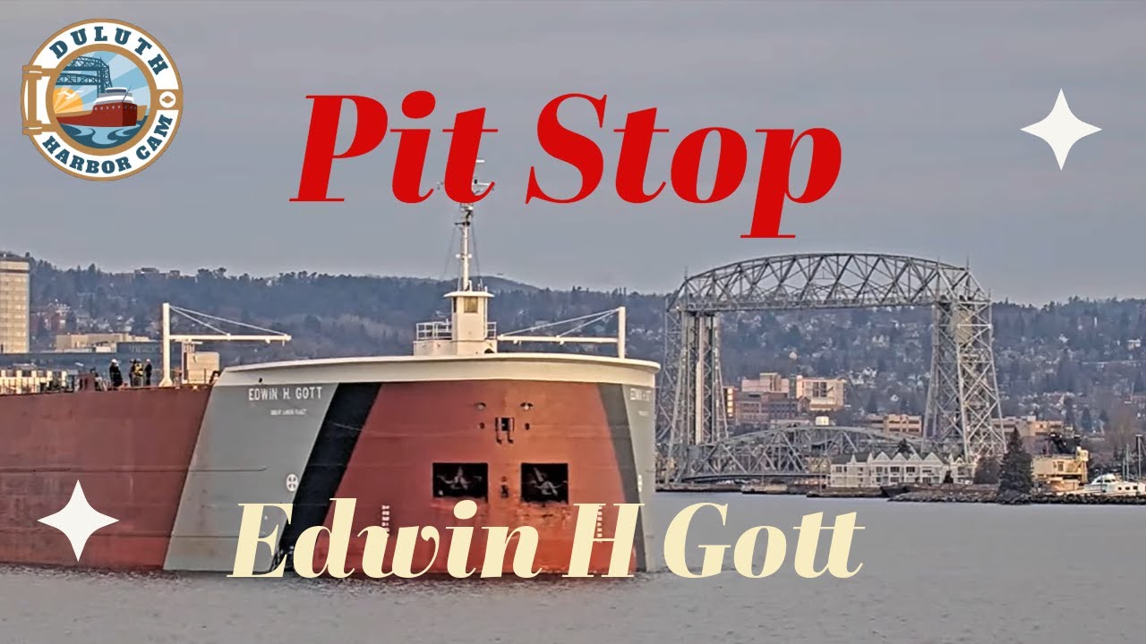 "Pit Stop" Edwin H Gott arrived in Duluth 12/21/2023 - YouTube
