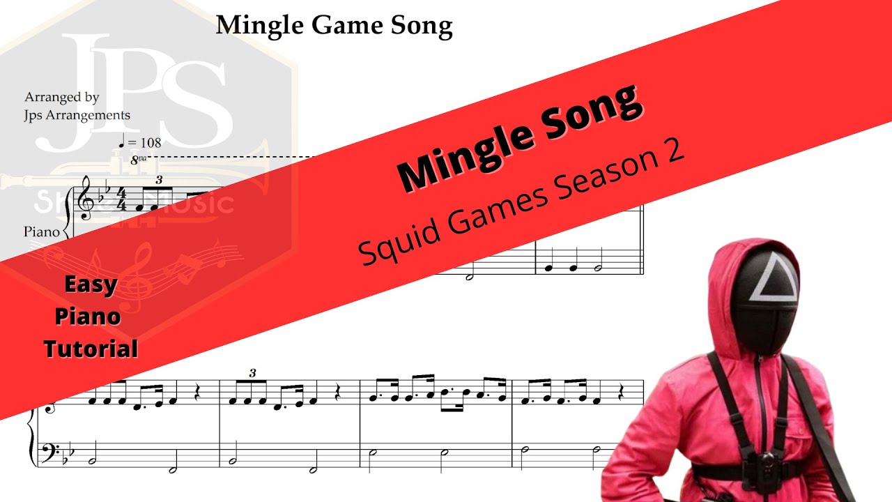 Mingle Game Song - Sheet Music - Squid Game - EASY Piano - YouTube