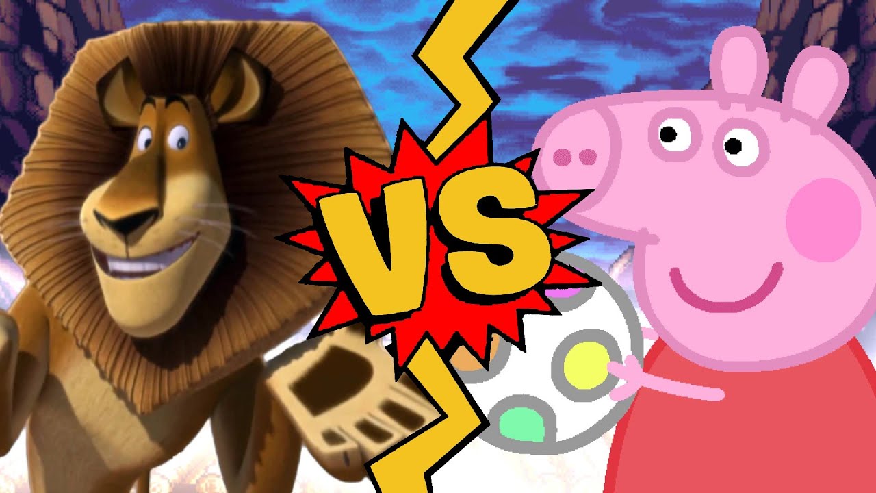 M.U.G.E.N Battles | Alex the Lion vs Peppa Pig | Madagascar vs Peppa ...