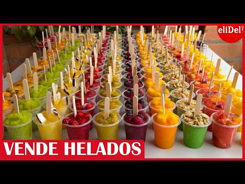 💰300 HELADOS en AGUA Cremosos SIN LECHE para VENDER muy Económicos 🤑