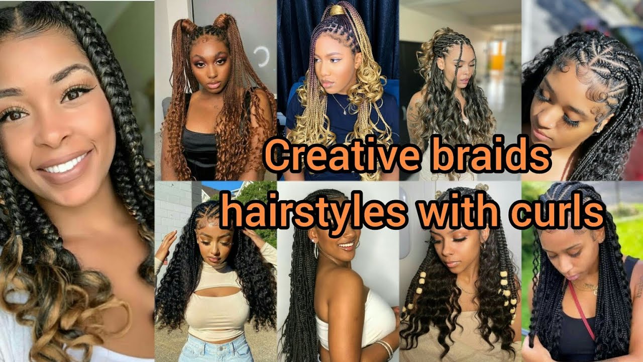 Creative braids hairstyles with curls | Braids Hairstyles for African ...