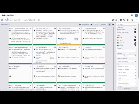 ProjectSight - How to create and send RFI - YouTube