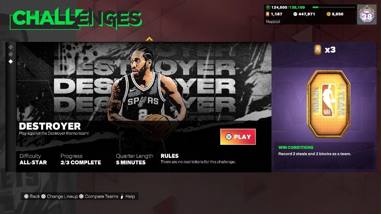 NBA 2K23 MyTEAM Skills Challenges - Destroyer: Destroyer Challenge ...