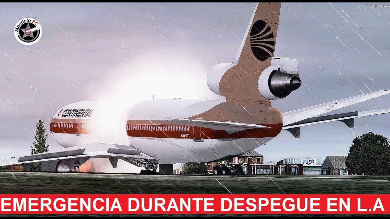 Avión sufre emergencia al despegar en Los Angeles - Continental 603 ...