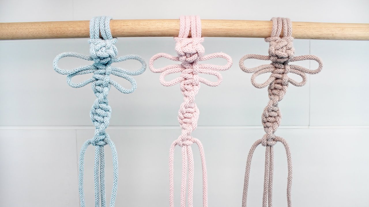 EASY Macrame Dragonfly | DIY Macrame Pattern - YouTube
