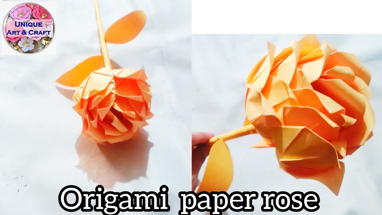Origami paper rose tutorial || How to make easy origami paper rose ...
