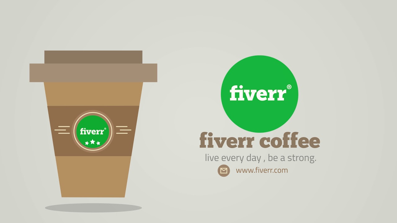 make animated coffee logo intro video - YouTube