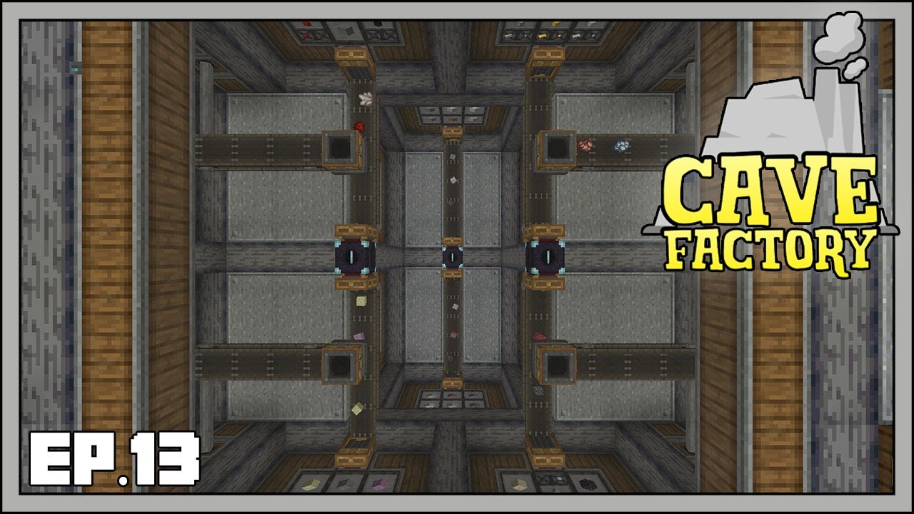Minecraft Cave Factory - EP13 - Ore Processing 2.0 - YouTube