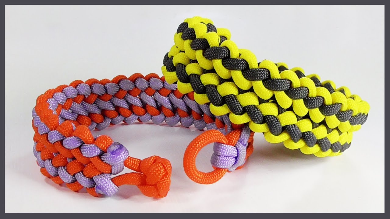 Make A Wide Zipper sinnet Paracord Bracelet Design Without Buckle - YouTube