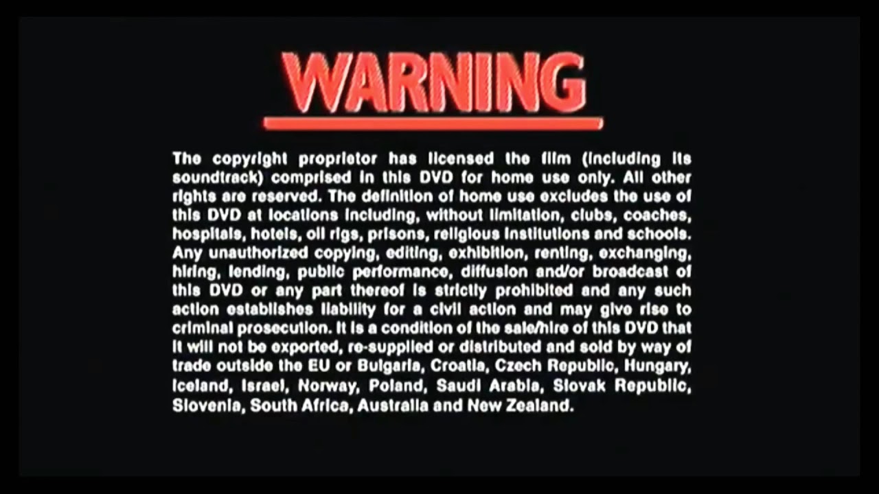 Universal warning screen - YouTube