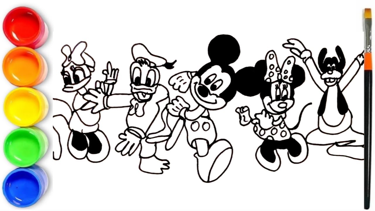 How to draw Mickey Mouse ClubHouse, Drawing Mickey Mouse And His ...