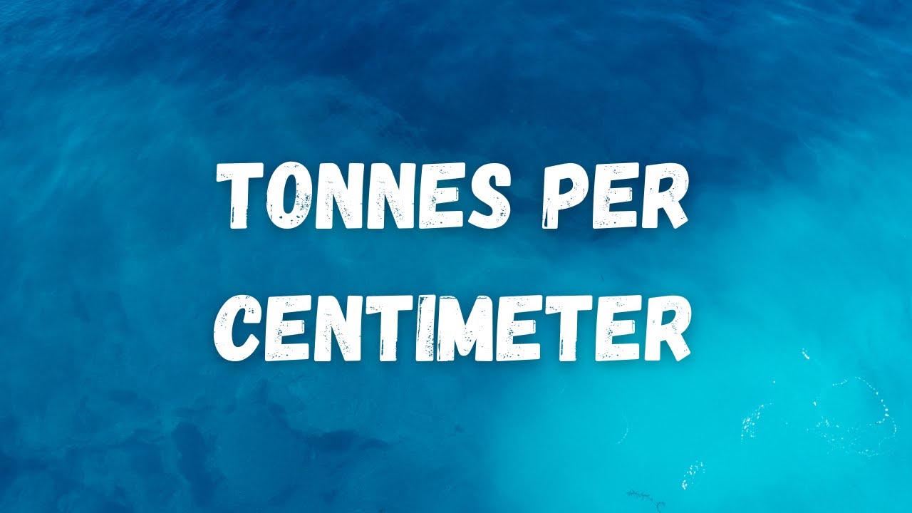 Tonnes Per Centimeter (TPC)|| Maritime Calculation Tutorials - YouTube