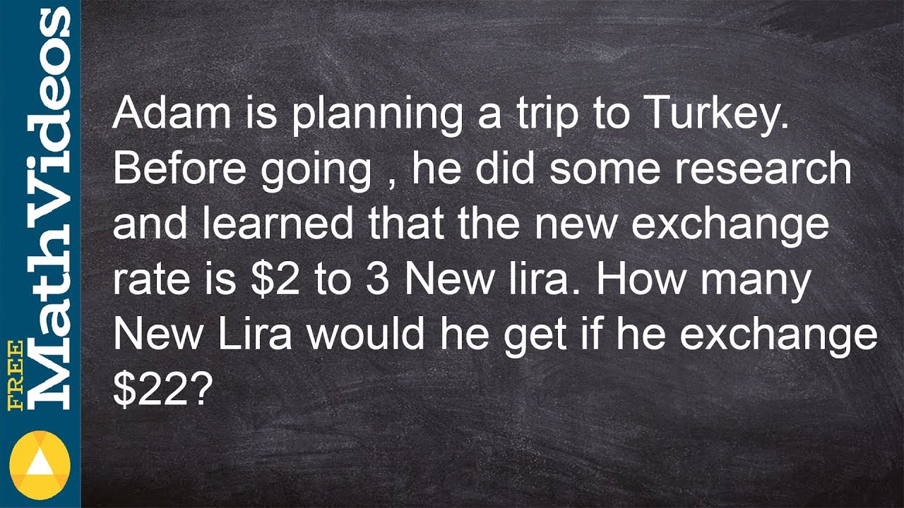 Using proportions to solve a word problem with currency - YouTube