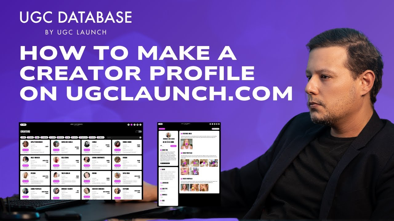 How to make a Creator Profile on UGC DATABASE BY UGC LAUNCH - YouTube