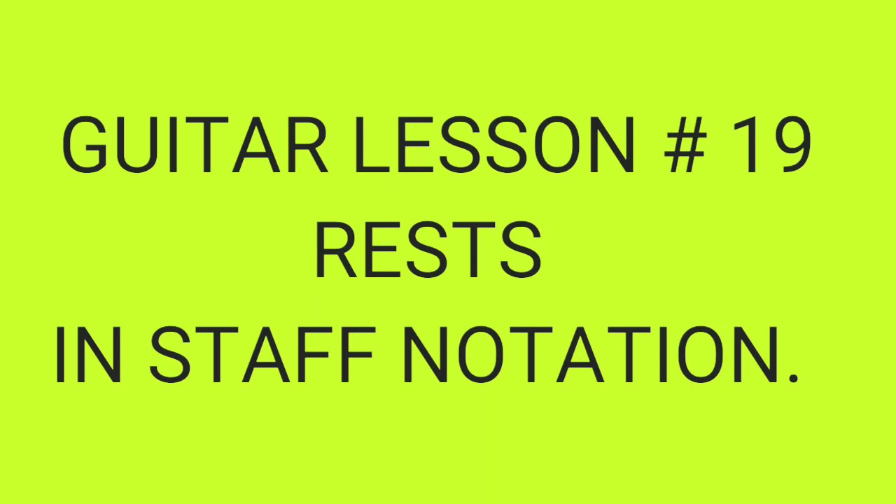 Rest signs in staff notation, - YouTube