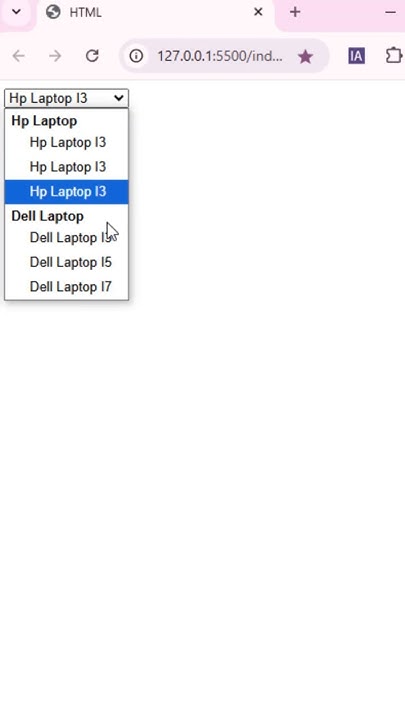 select tag || option tag || HTML Tag #shorts - YouTube