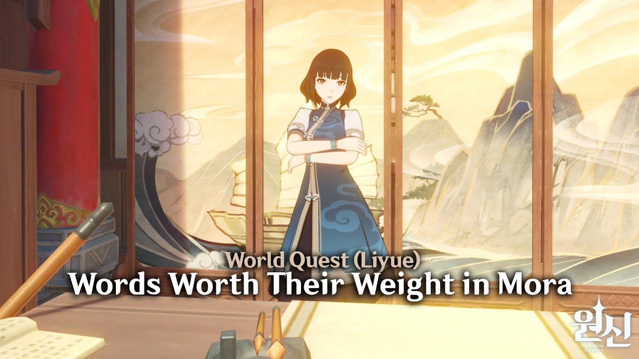 Genshin Impact - Words Worth Their Weight in Mora (World Quest) - YouTube