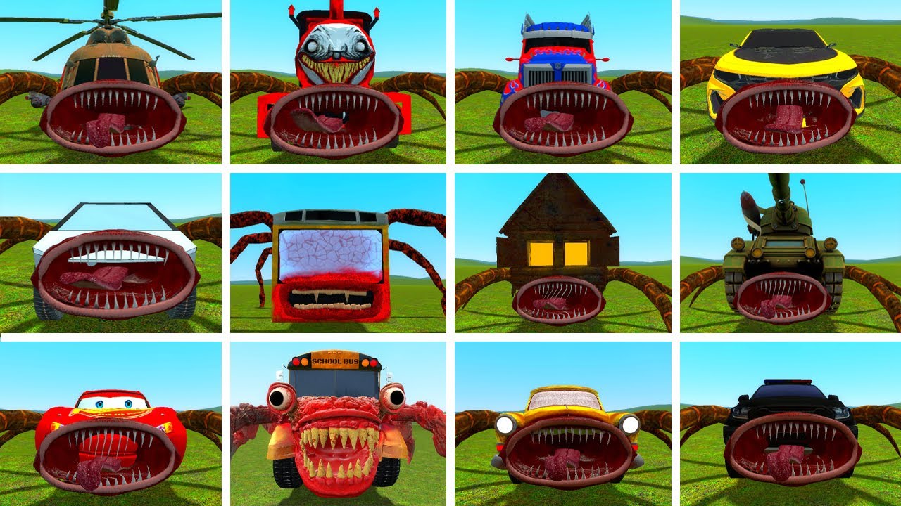 EVERYTHING TURNED INTO EATERS | HELICOPTER EATER, CAR EATER, OPTIMUS ...