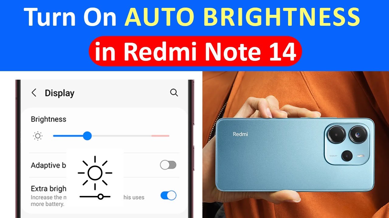 How to Turn On Auto Brightness in Redmi Note 14? - YouTube