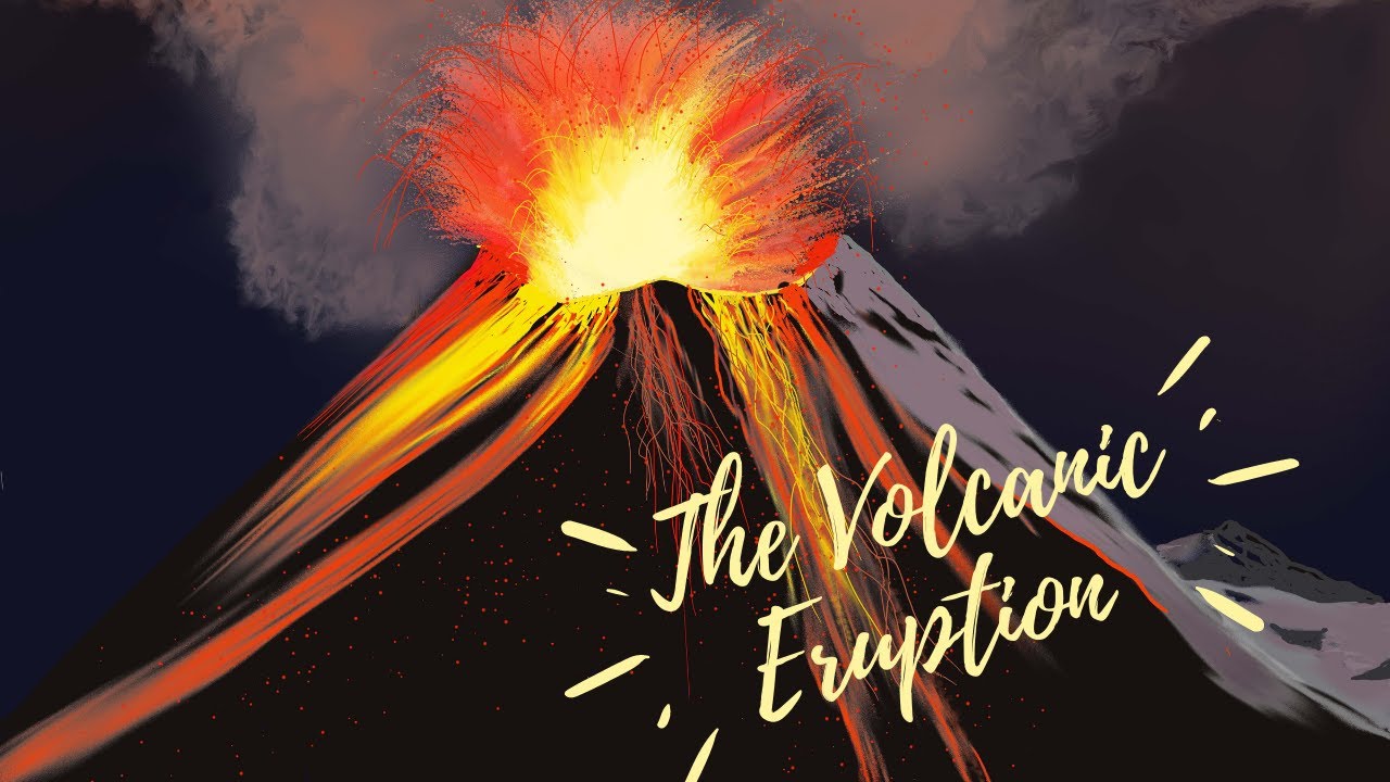 The Erupting Volcano| Digital Acrylic Painting| Art therapy| Corel ...
