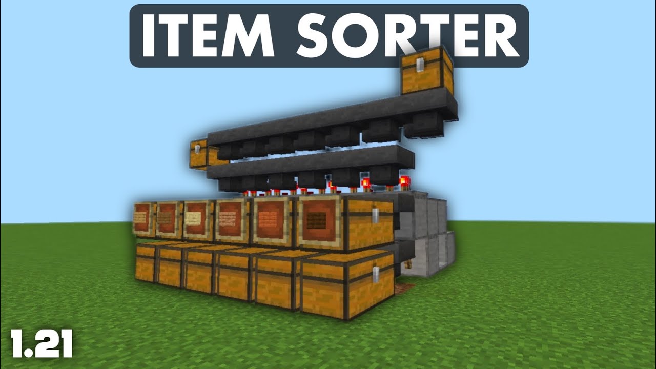 EASY item sorter || MINCRAFT FARM TUTORIAL || #minecraft # ...