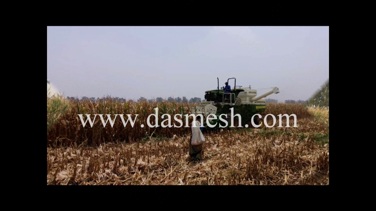 DASMESH 912 TRACTOR DRIVEN MAIZE COMBINE HARVESTER - YouTube