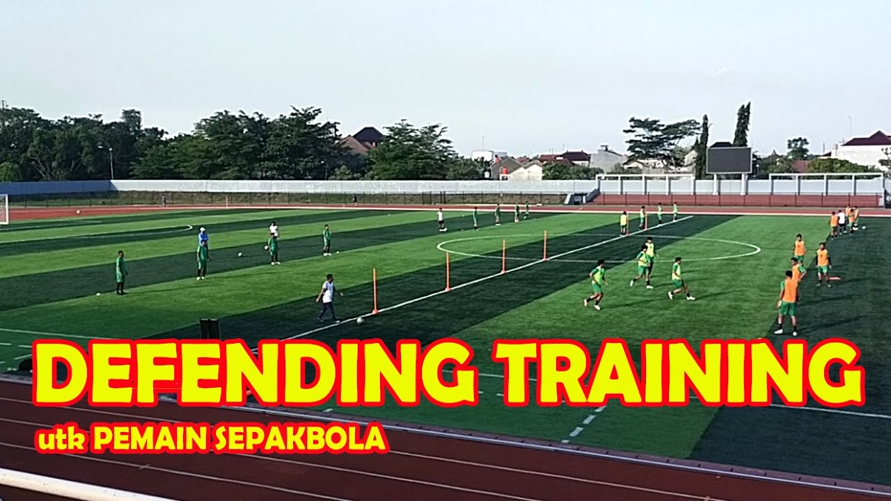 Latihan bertahan utk pemain sepakbola [compact, press, cover, balance ...