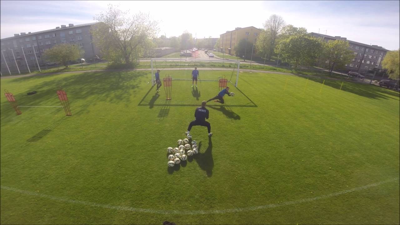 High dive saves with speed and footwork - YouTube