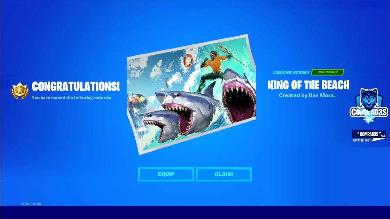 How to unlock Aquaman King of the Beach Loading Screen in Fortnite ...
