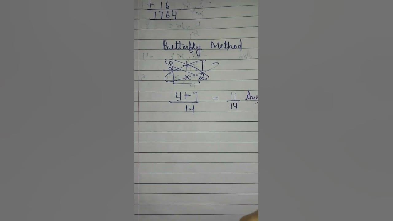 Butterflymethodadditionfractionmathseasymethodmathstricks Youtube