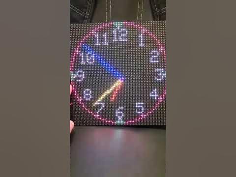 Analog Clock NTP with ESP32 on 2xP4 led display (64x32) -2 - YouTube