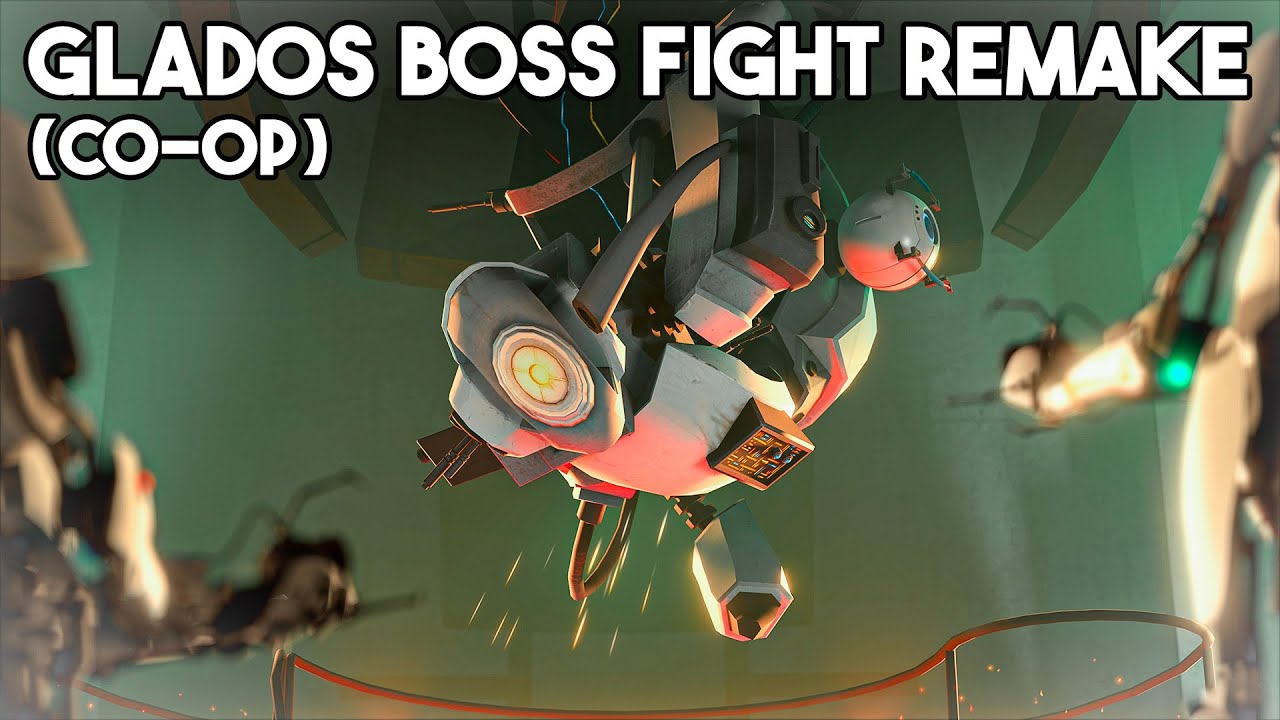 Portal 1 GLaDOS Boss Fight in Co-op (Portal 2 - Remake) - YouTube