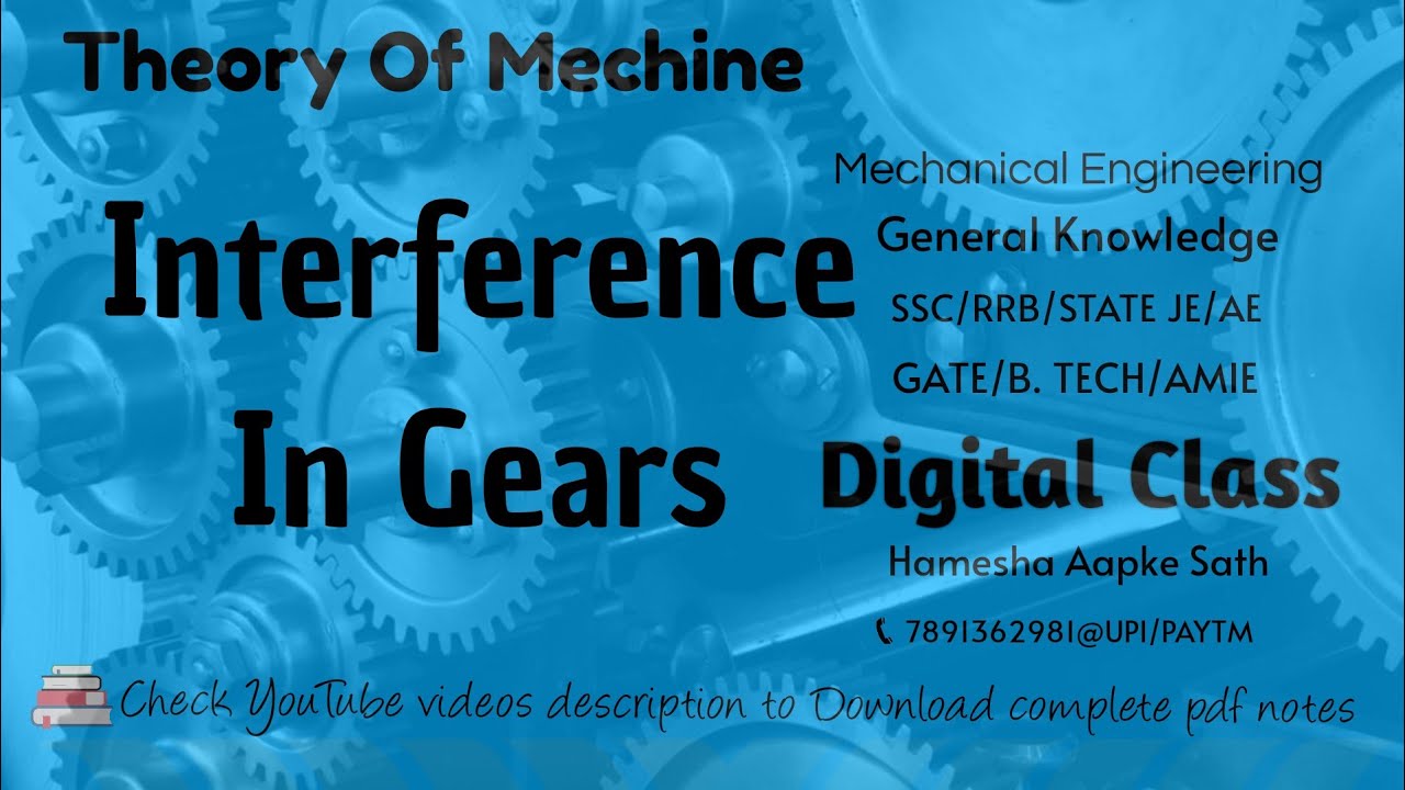 Interference In Gears By Digital Class TOM52 - YouTube