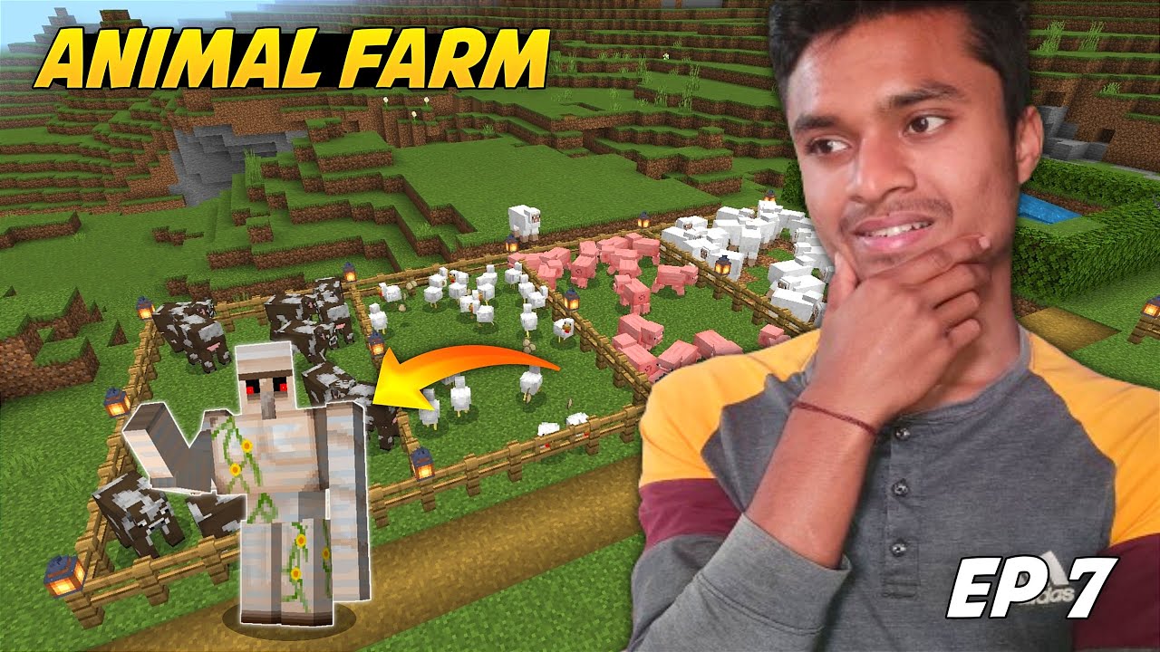I BUILD ANIMAL FARM 😚 | MINECRAFT POCKET EDITION ANIMAL FARM - YouTube