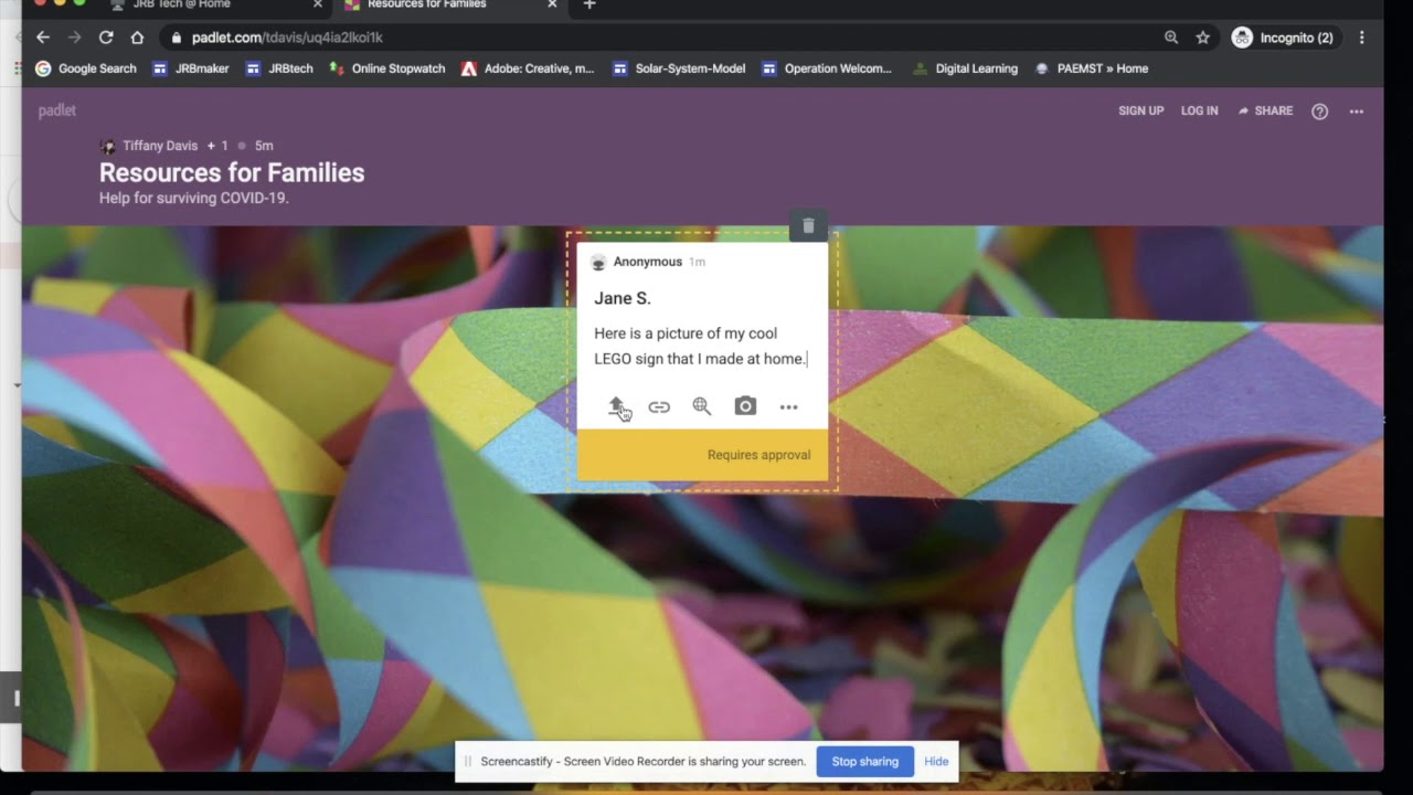 Adding to a Class Padlet - YouTube