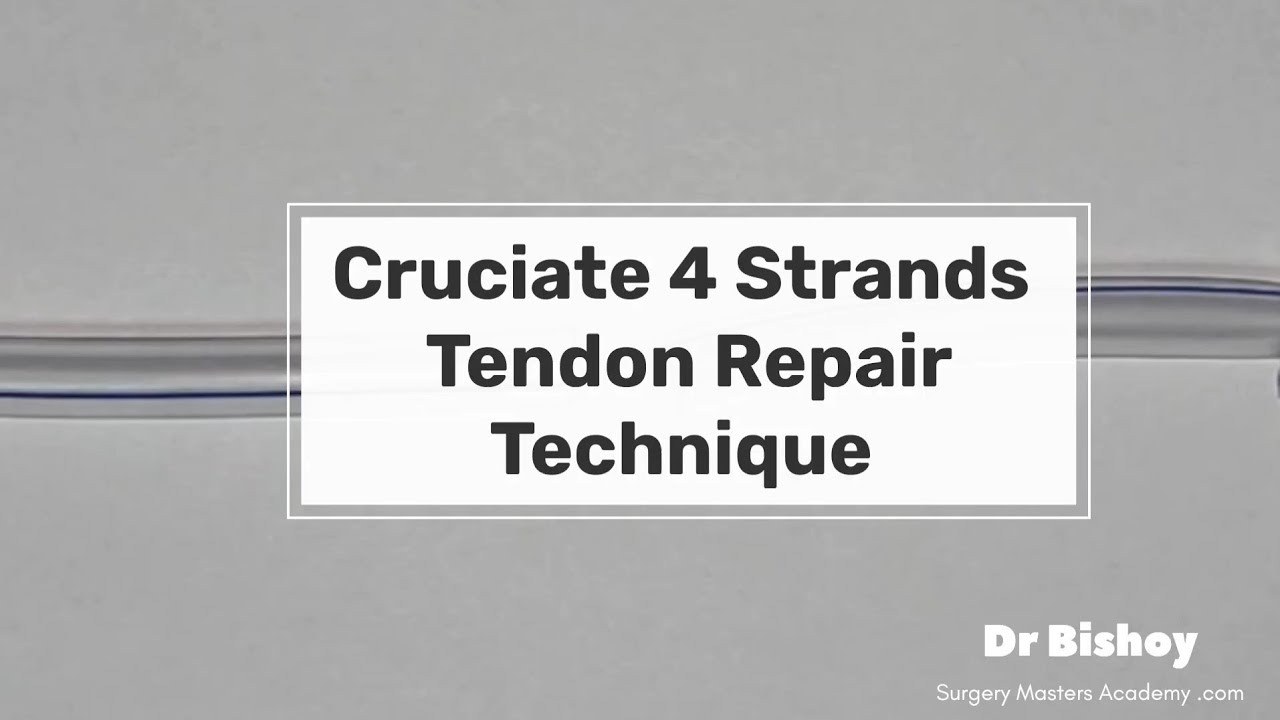 Learn 4 Strands Cruciate Tendon Repair Technique in 1 minute بالعربي ...