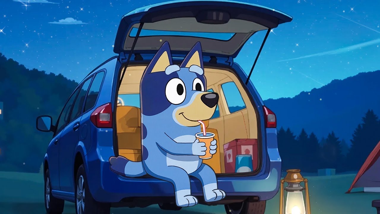 Late Night Road Trip with Bluey 🚗 | Chill Lofi Hip Hop - Beats to Relax ...