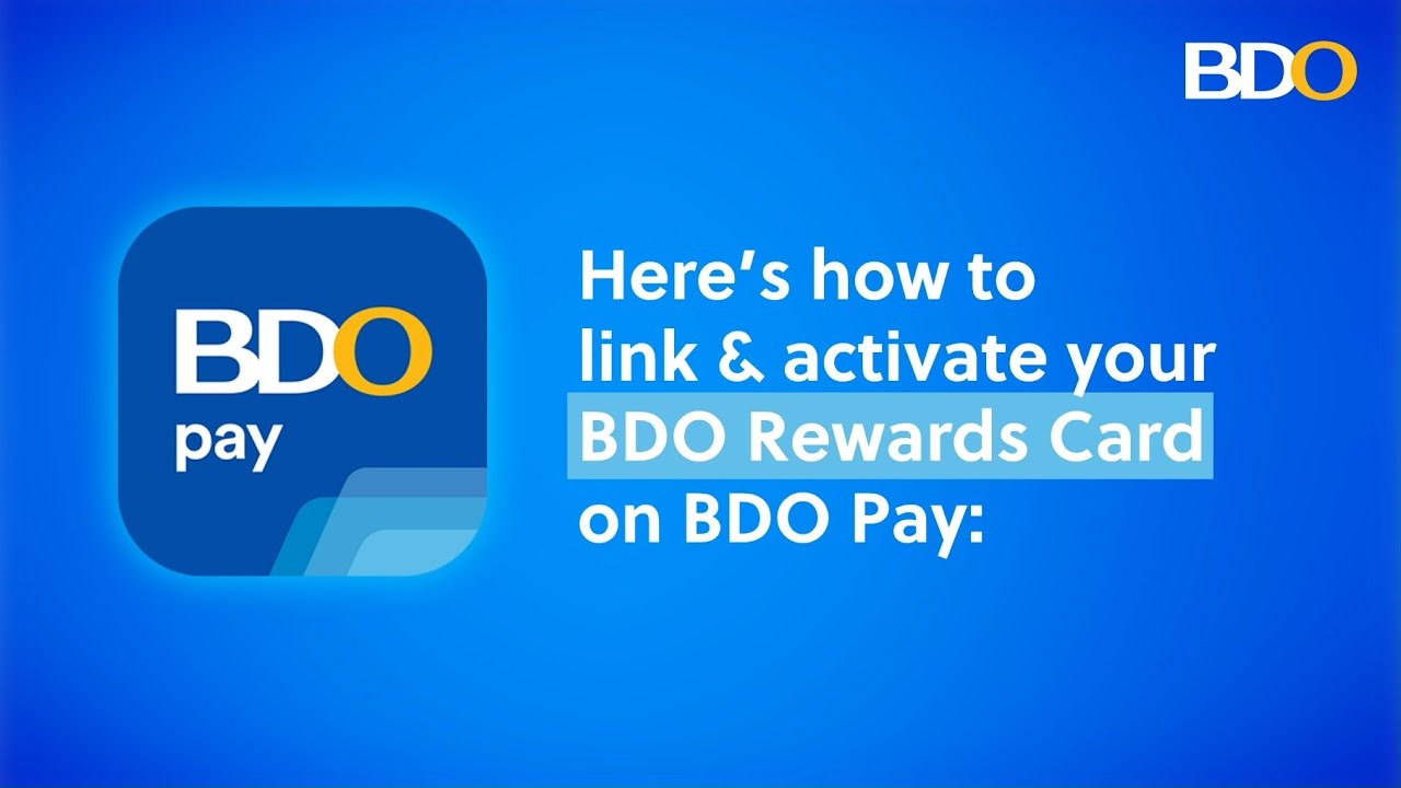 How to link and activate your BDO Rewards Card using BDO Pay - YouTube
