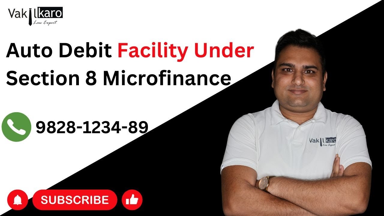 Auto Debit Facility Under Section 8 Microfinance#microfinance # ...