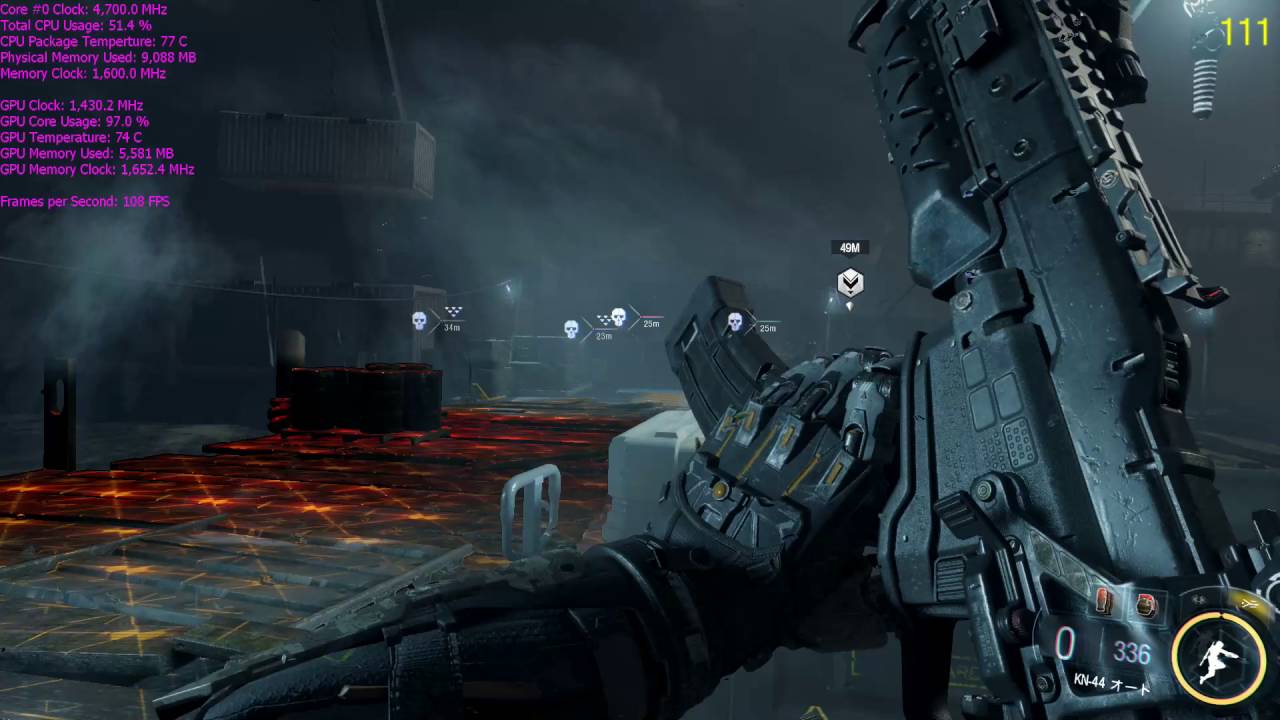 CoD:BO3 Max setting i7 6700K 4.7GHz + GTX980Ti 1430MHz - YouTube