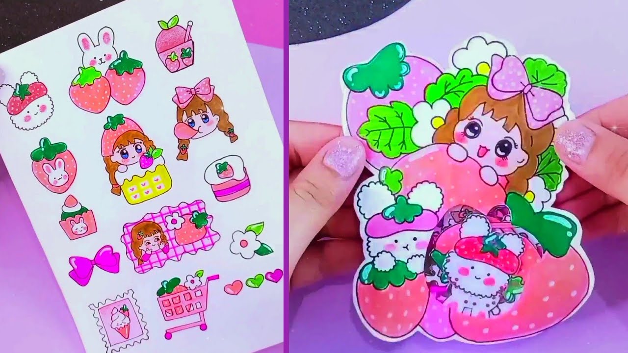 DIY Cute Sticker Book / How to make a sticker book at home / Handmade ...