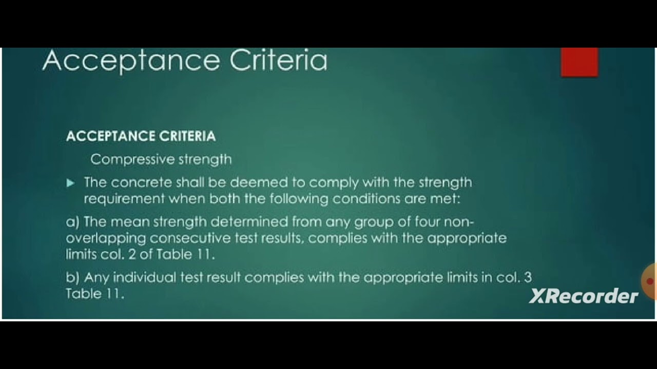 Acceptance Criteria of Concrete Cube. As Per IS 456 - YouTube