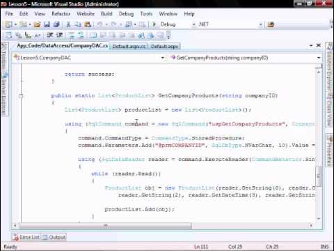 Lesson 5 (Part 4) C# Class, Stored Procedure, Child Gridview, List T, ASP.NET, C# - YouTube