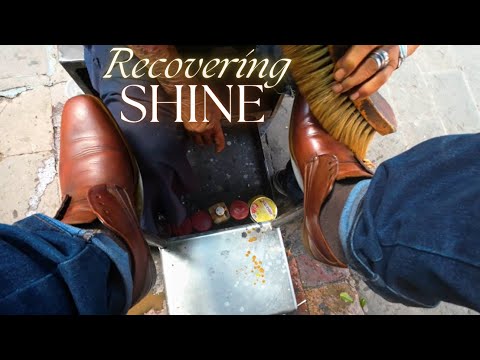 Amazing transformation of dull browns shoes into shining beauties #asmr ...