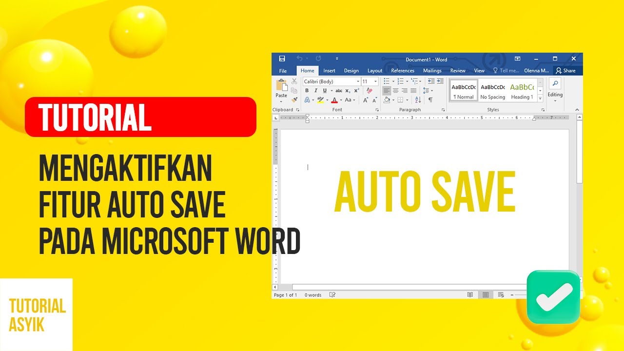 Cara Mengaktifkan Auto Save di Microsoft Word | Tutorial Terbaru - YouTube