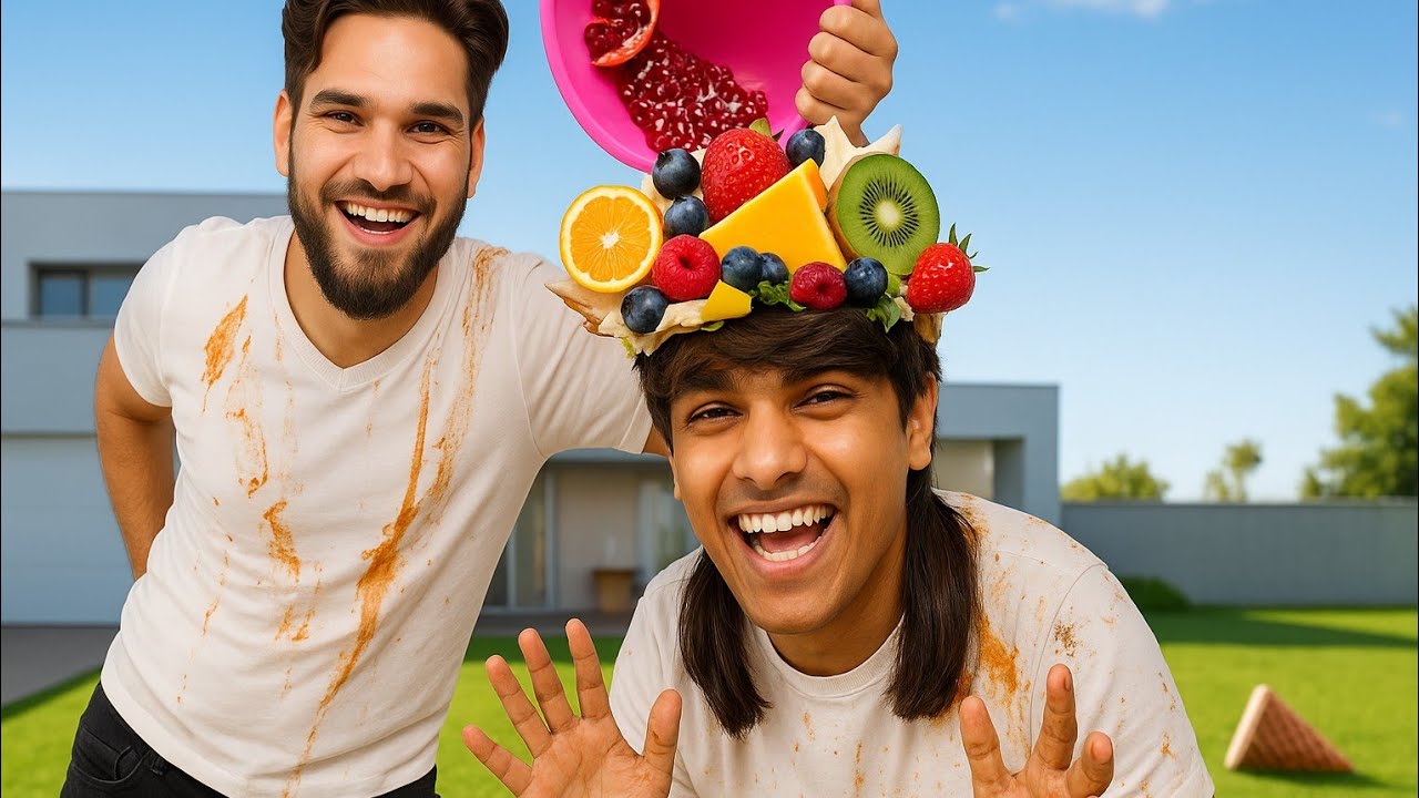 "Eat it or Wear it Challenge: Hilarious Food Fights" | Eston Yadav Vlog ...