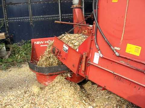 Corn silage harvest 2009 , Blowing into Harvestore silo 20x80 ...