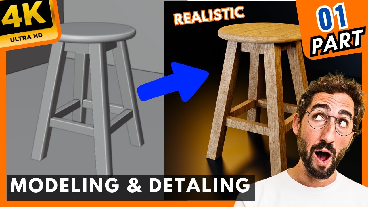 Blender Tutorial - Creating a 3D Wood Chair Model | Part 01 | Step by ...