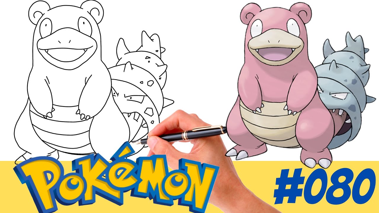 Cómo dibujar SLOWBRO POKEMON #080 | FÁCIL | Generación 1 - YouTube